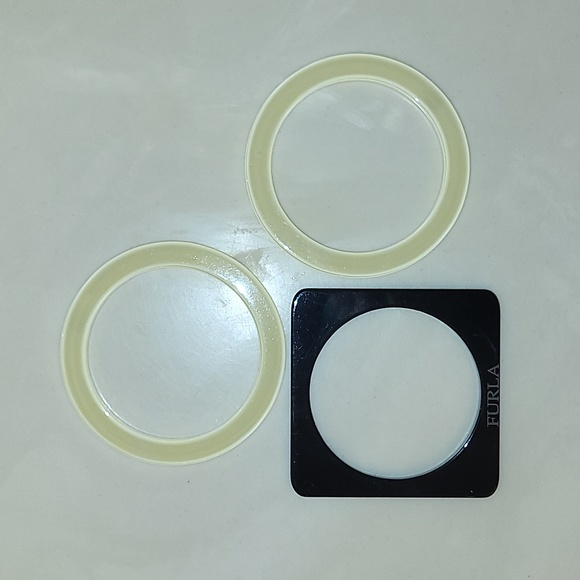 Furla | Jewelry | Set Of 3 Furla Bangles Black And Cream | Poshmark